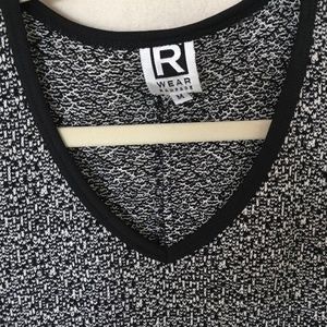 R wear Rampage | Dresses | Heather Black White Bias Trim Pocket Knit ...